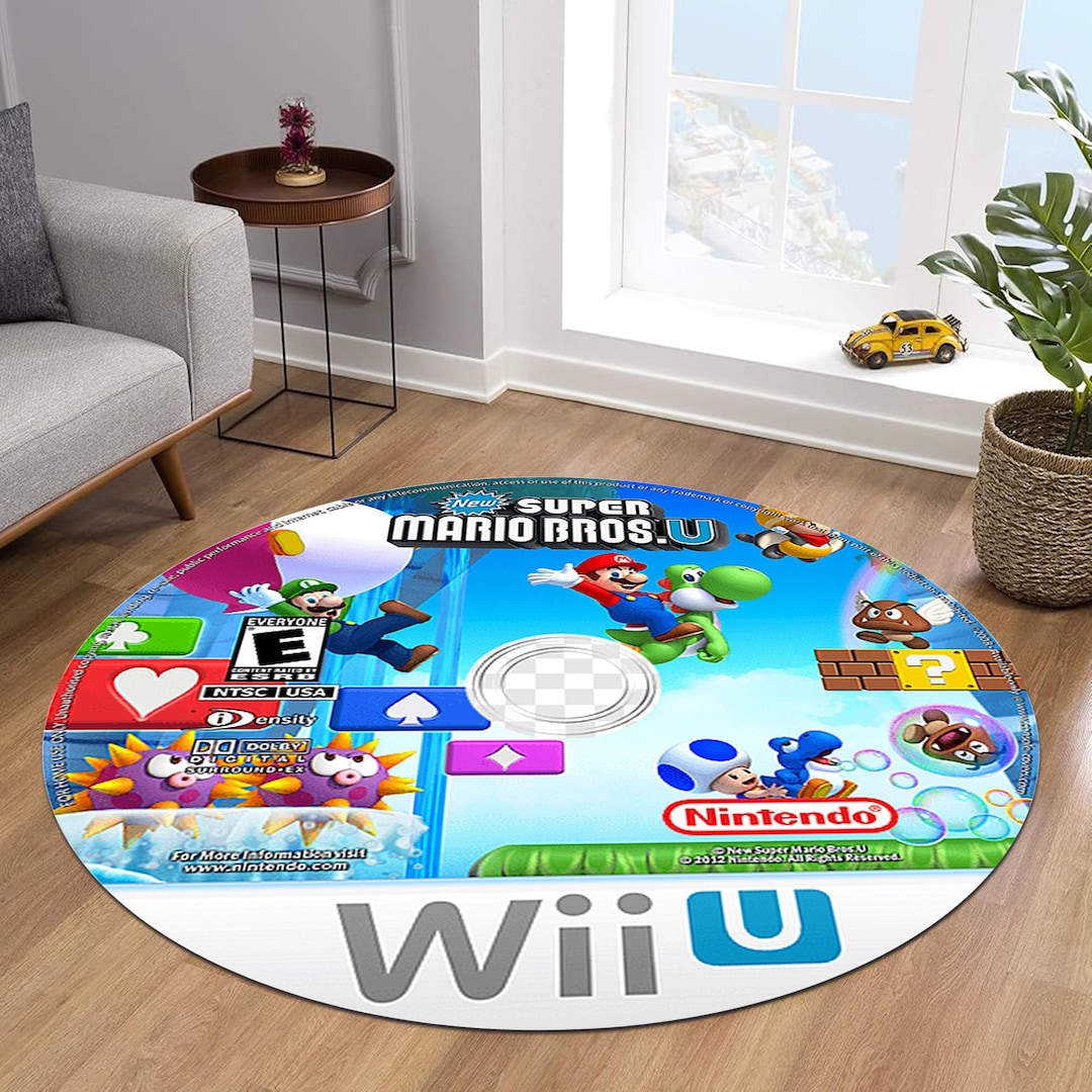 Wii U Round Rug: Game Room Decor, Player Rug - Etsy