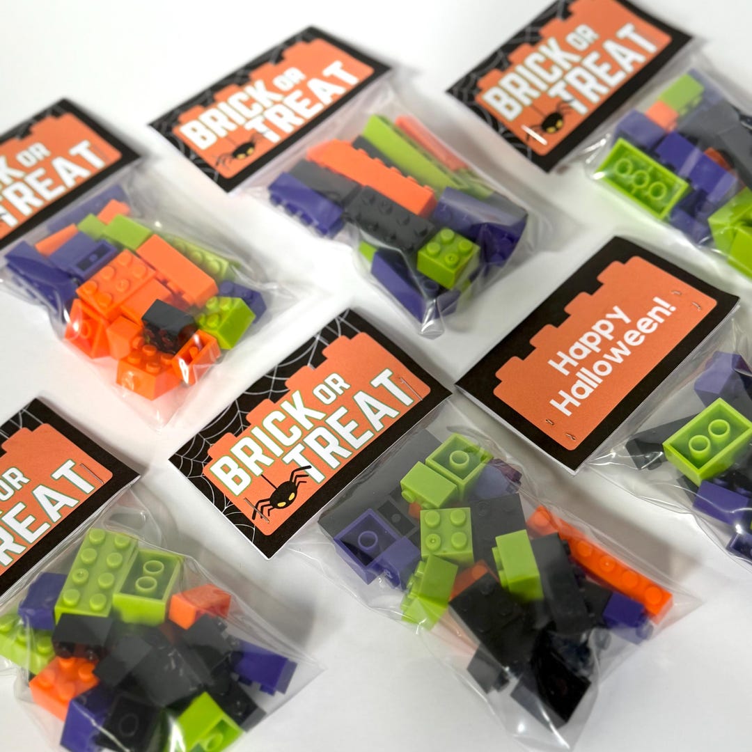 Halloween Building Block Party Favors: Non-candy Treat Bag - Etsy