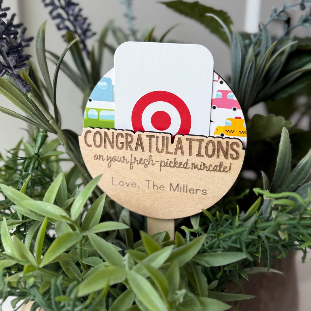 PERSONALIZED Garden Plant Stake - Gift Card Holder - New Baby Gift - Etsy