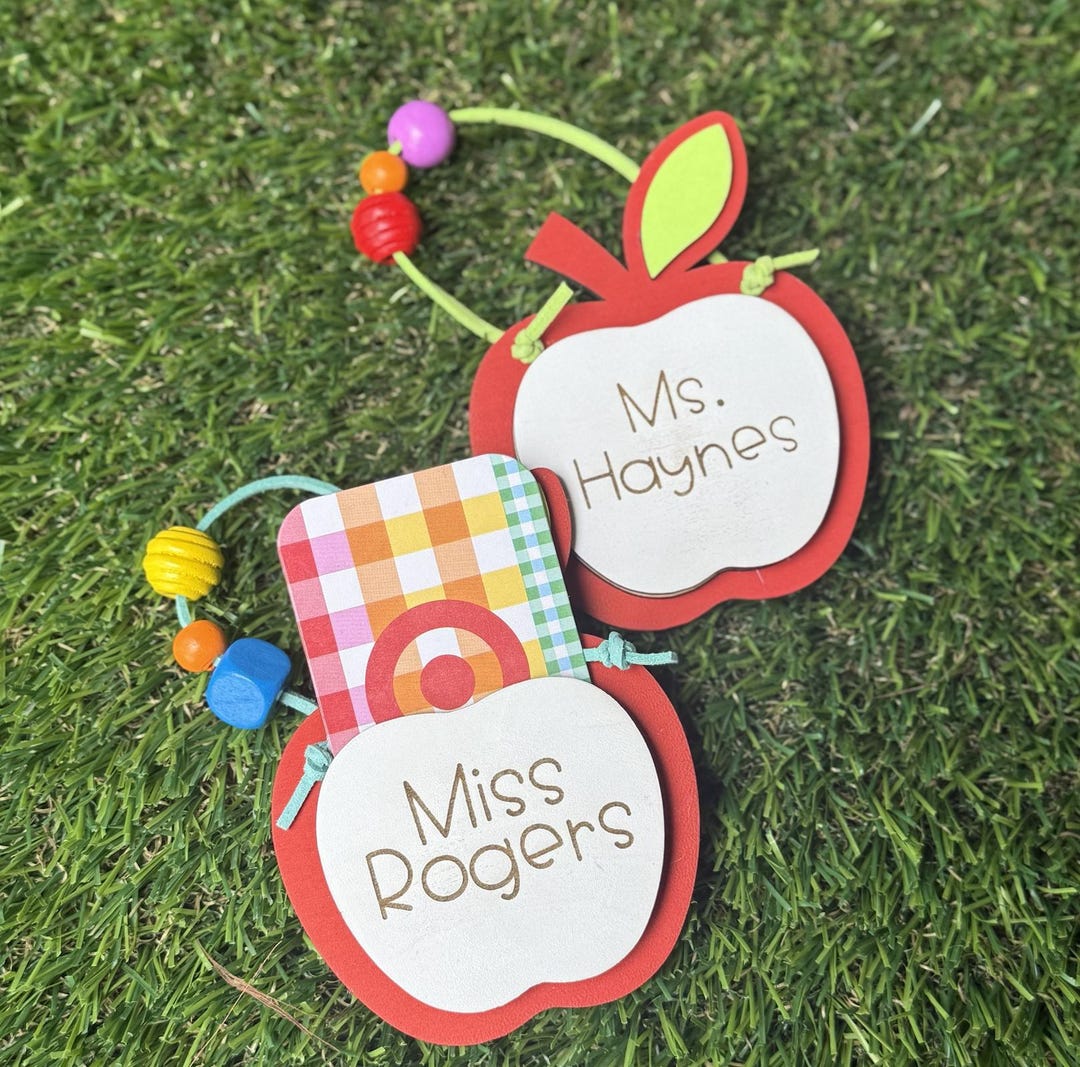 Personalized Apple Gift Card Holder Ornament - Holiday Gift for Teacher ...