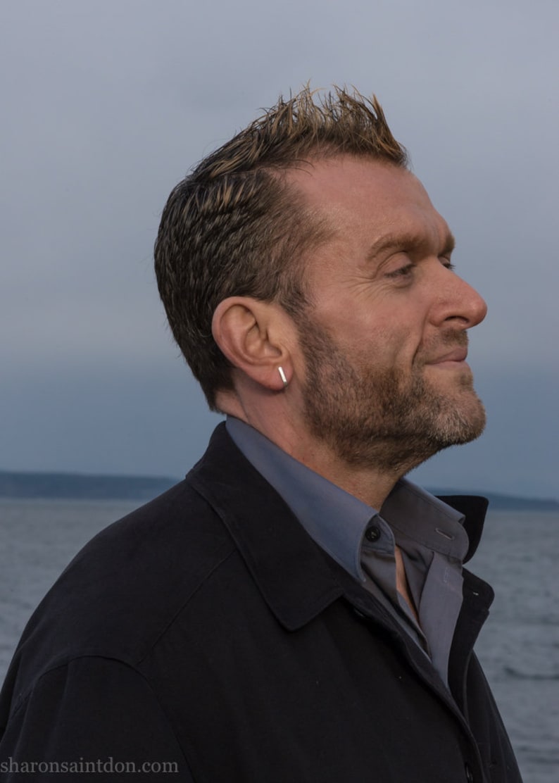 Handcrafted Sterling Silver Wrapped Hoop Earrings | Modern Minimalist ...