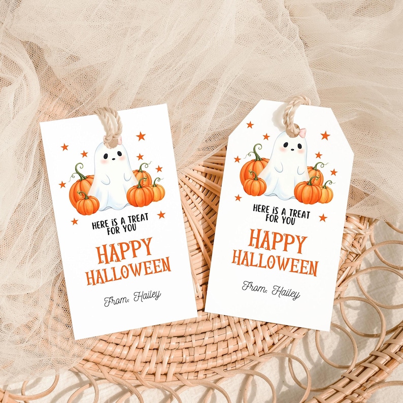 Printable Halloween Tags Editable Treat Tags Halloween Thank You Tag ...