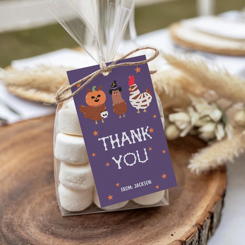 Editable Halloween Gift Tags Printable Trick or Treat Tags Spooky Favor ...