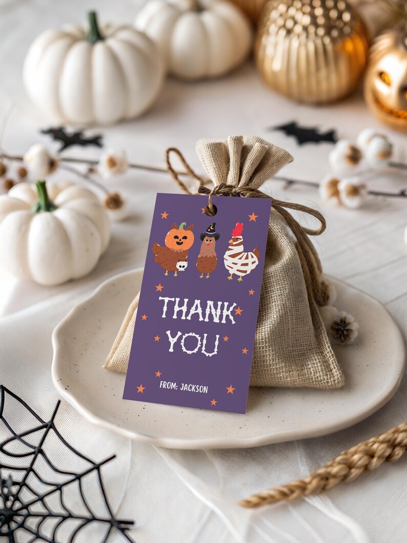 Editable Halloween Gift Tags Printable Trick or Treat Tags Spooky Favor ...