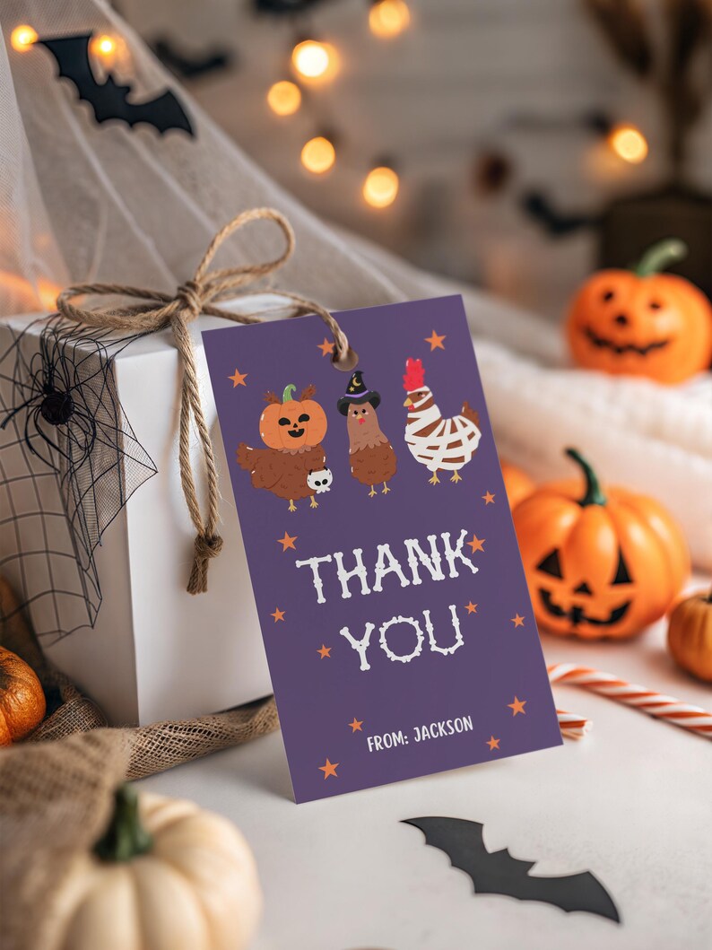 Editable Halloween Gift Tags Printable Trick or Treat Tags Spooky Favor ...