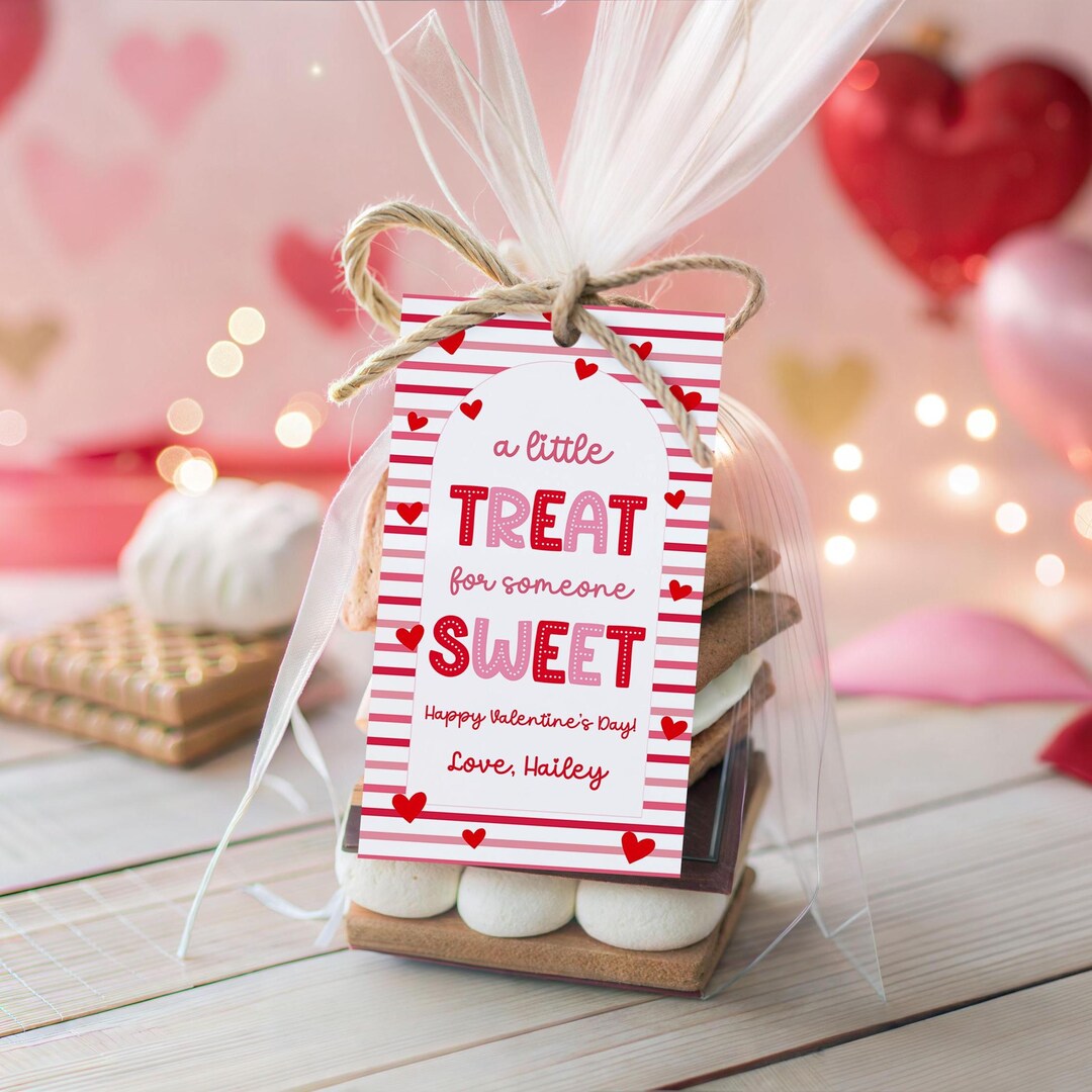 Editable Valentines Day Gift Tags Printable Pink Red Heart Valentine ...