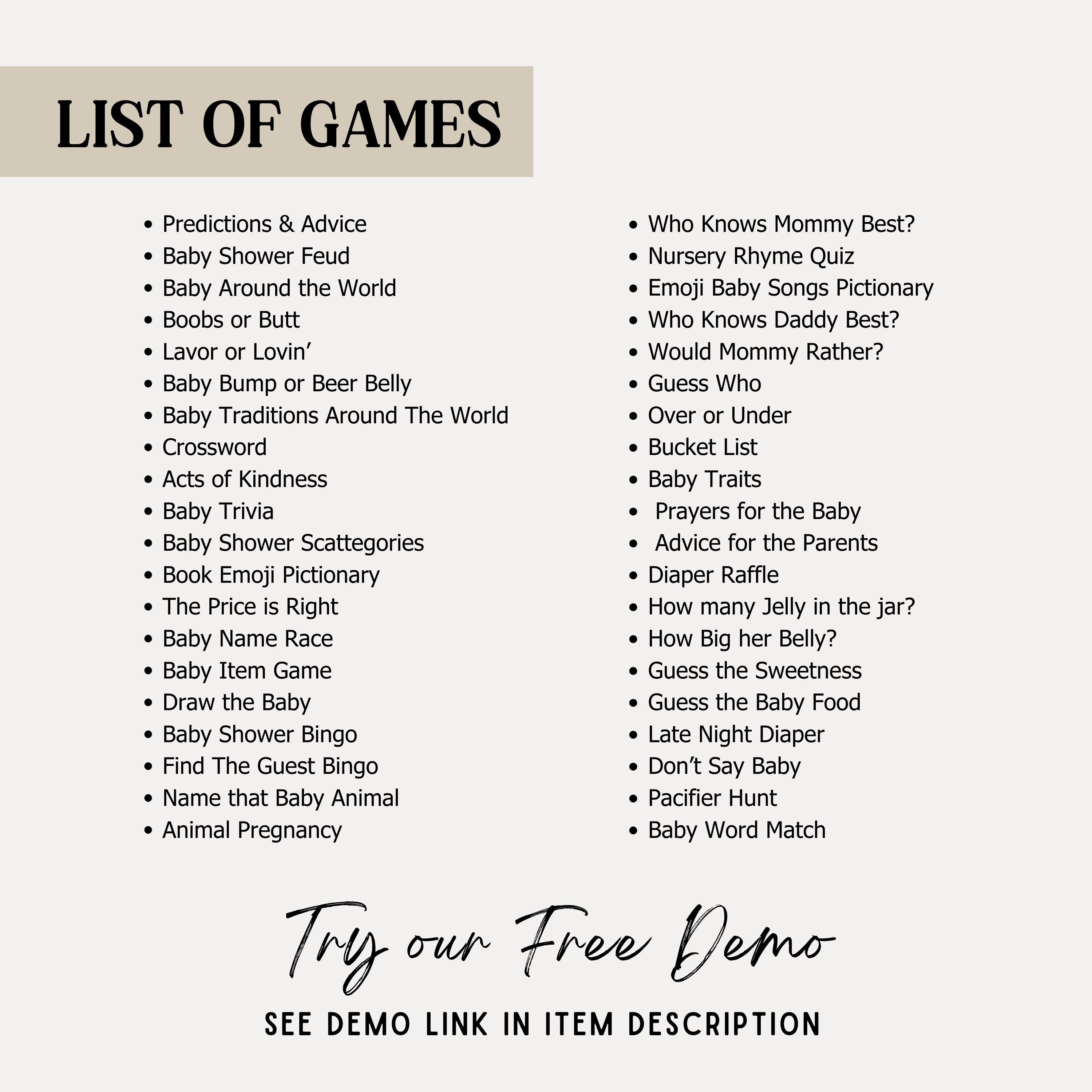 Love Bug Baby Shower Games, Editable Little Love Bug Game Bundle, Red ...