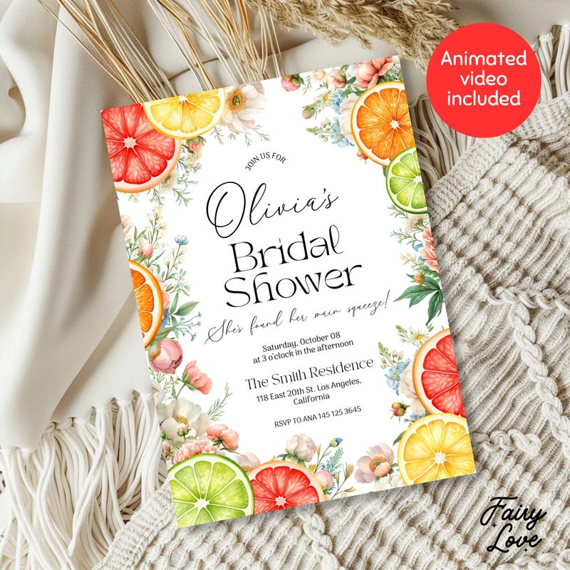 Citrus Wedding Invitation - Etsy