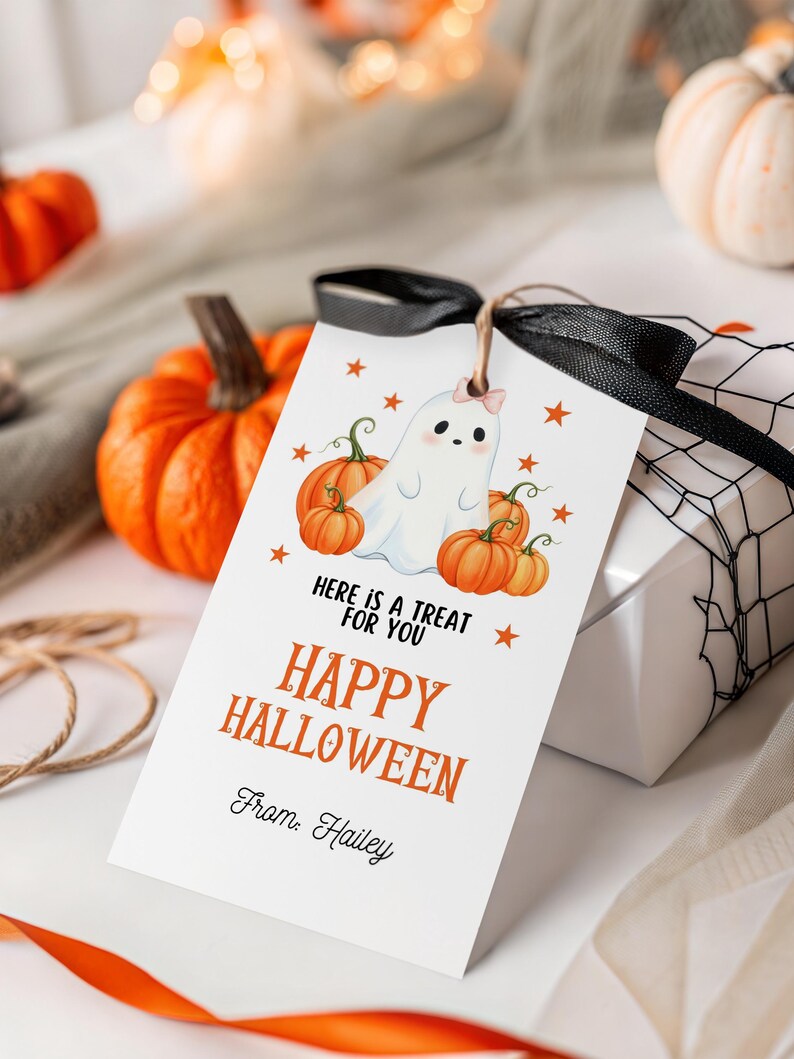Printable Halloween Tags Editable Treat Tags Halloween Thank You Tag ...