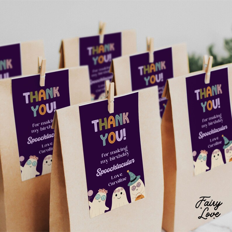 Editable Purple Halloween Favor Tags Boo Gift Tag Costume Party Trick ...