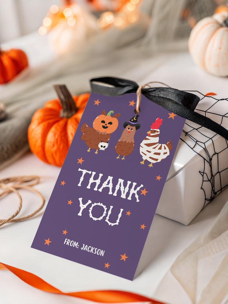 Editable Halloween Gift Tags Printable Trick or Treat Tags Spooky Favor ...
