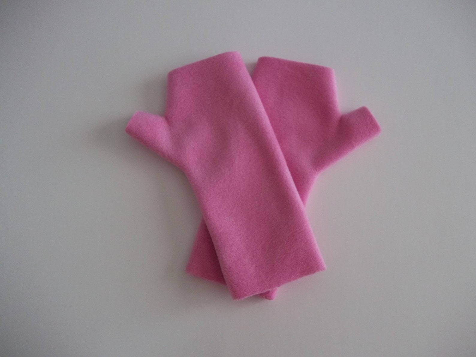 Light Pink Fleece Fingerless Gloves, Premium Luxe - Etsy