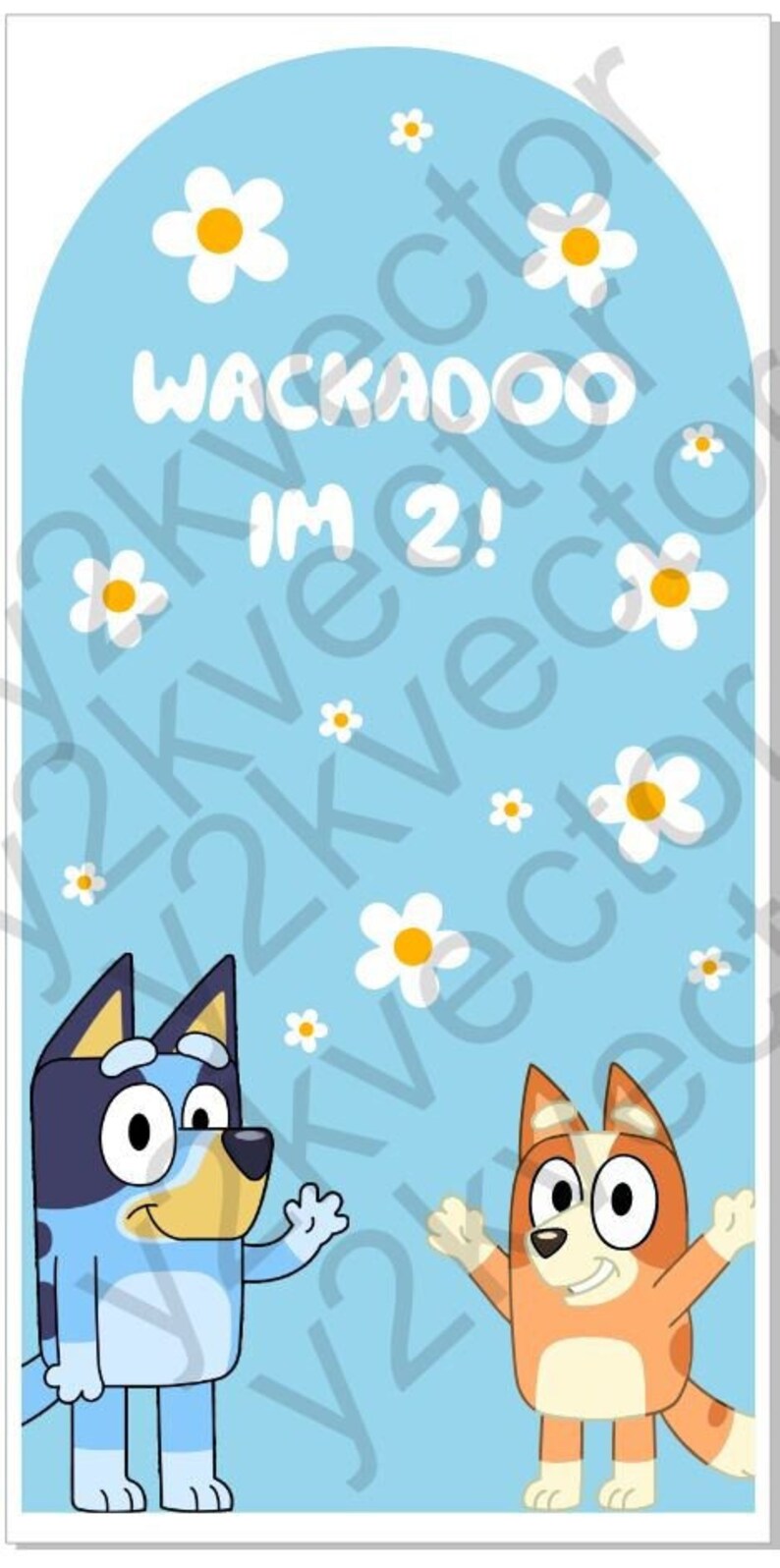 Bluey Backdrop Digital File With Font Included - Etsy