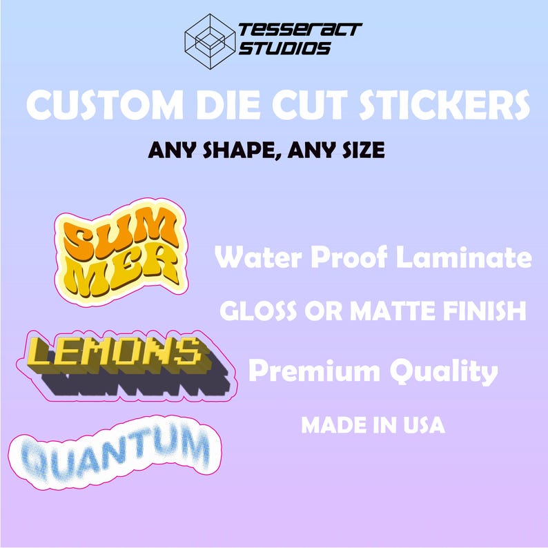 Custom Vinyl Stickers Laminated Gloss or Matte Finish Affordable ...