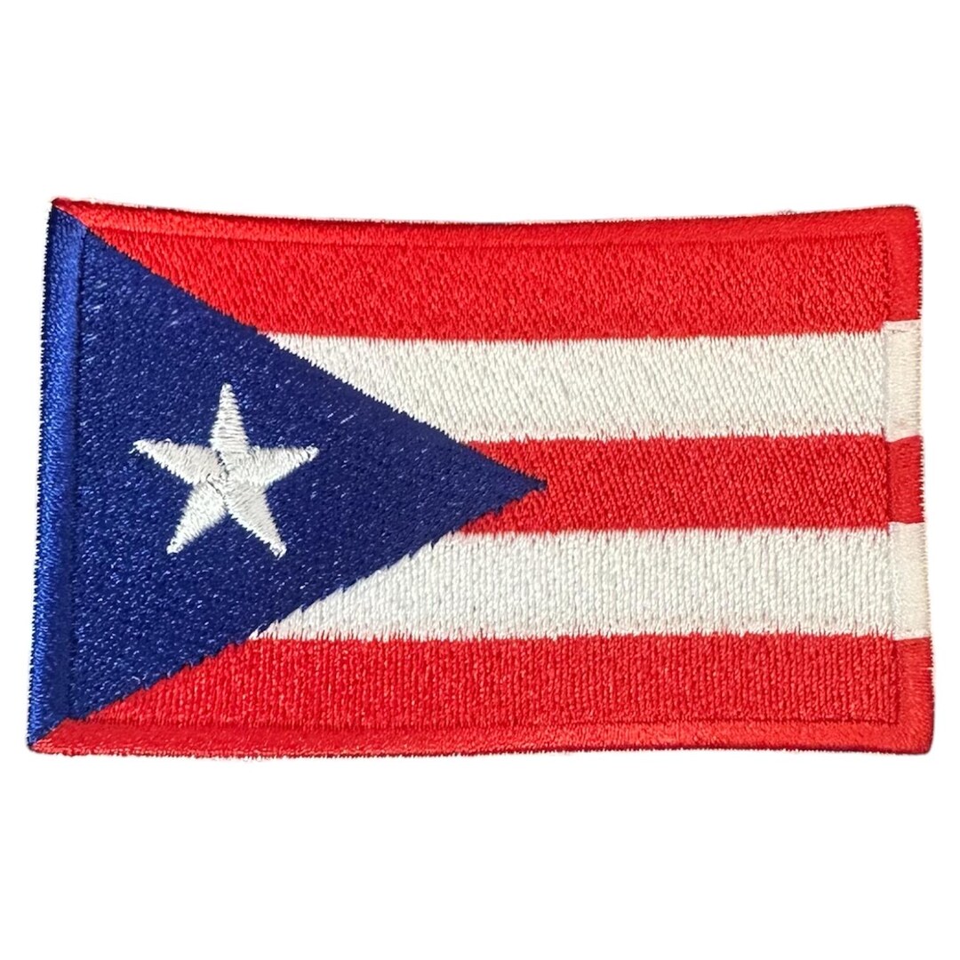 Puerto Rico | Puerto Rican Flag | Iron-on Patch | Embroidered | Dtmf - Etsy