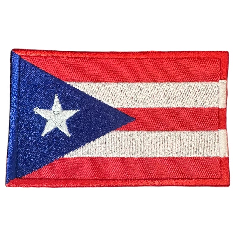 Puerto Rico | Puerto Rican Flag | Iron-on Patch | Embroidered | Dtmf - Etsy