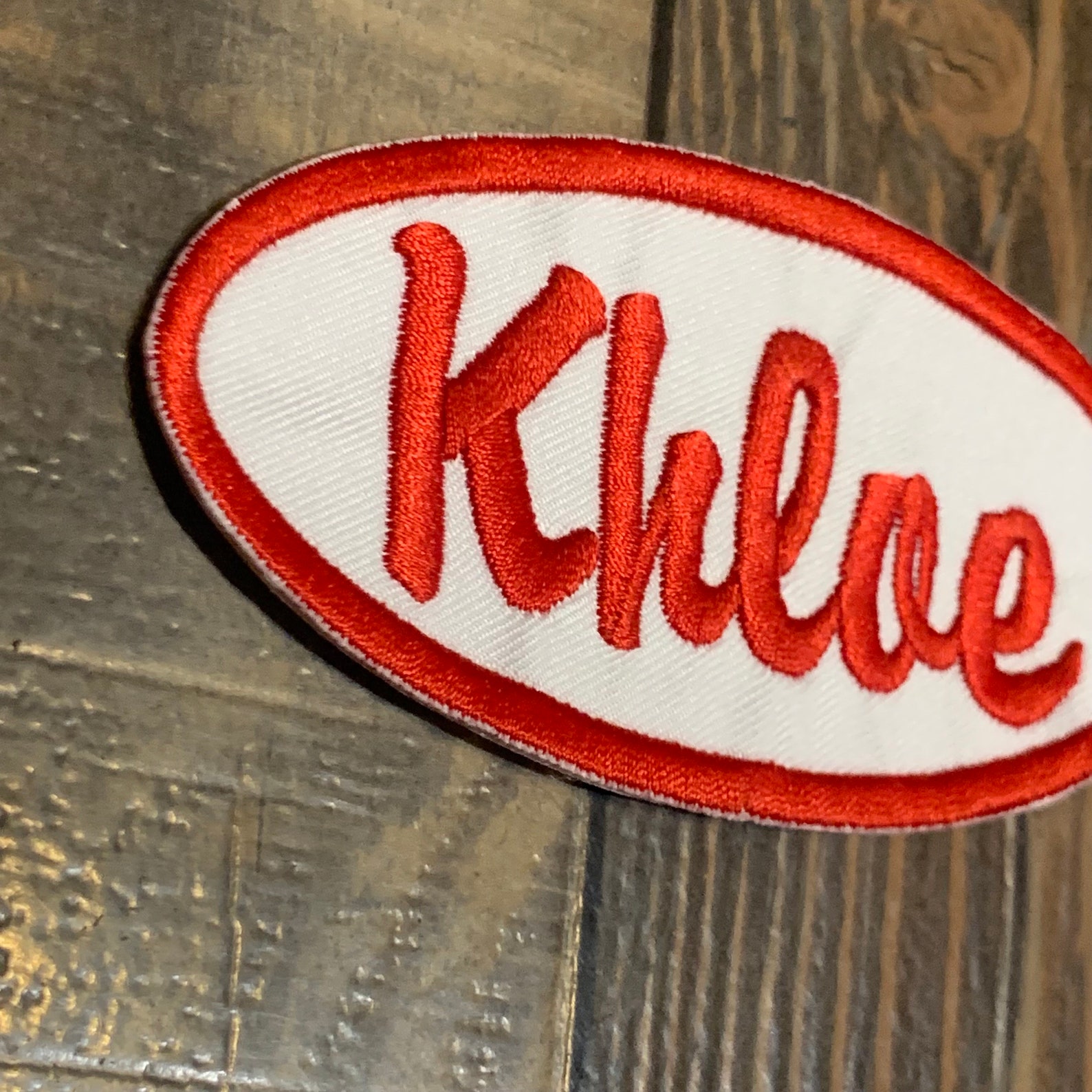 Personalized Iron on Patch Custom Oval Brody Font - Etsy