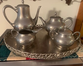 Pewter Tea Set | Etsy