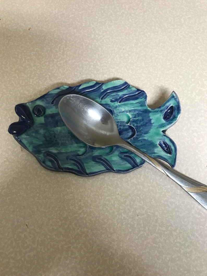 Ceramic Fish Spoon Rest- Soap Dish-ring Holder-tea Light Holder ...