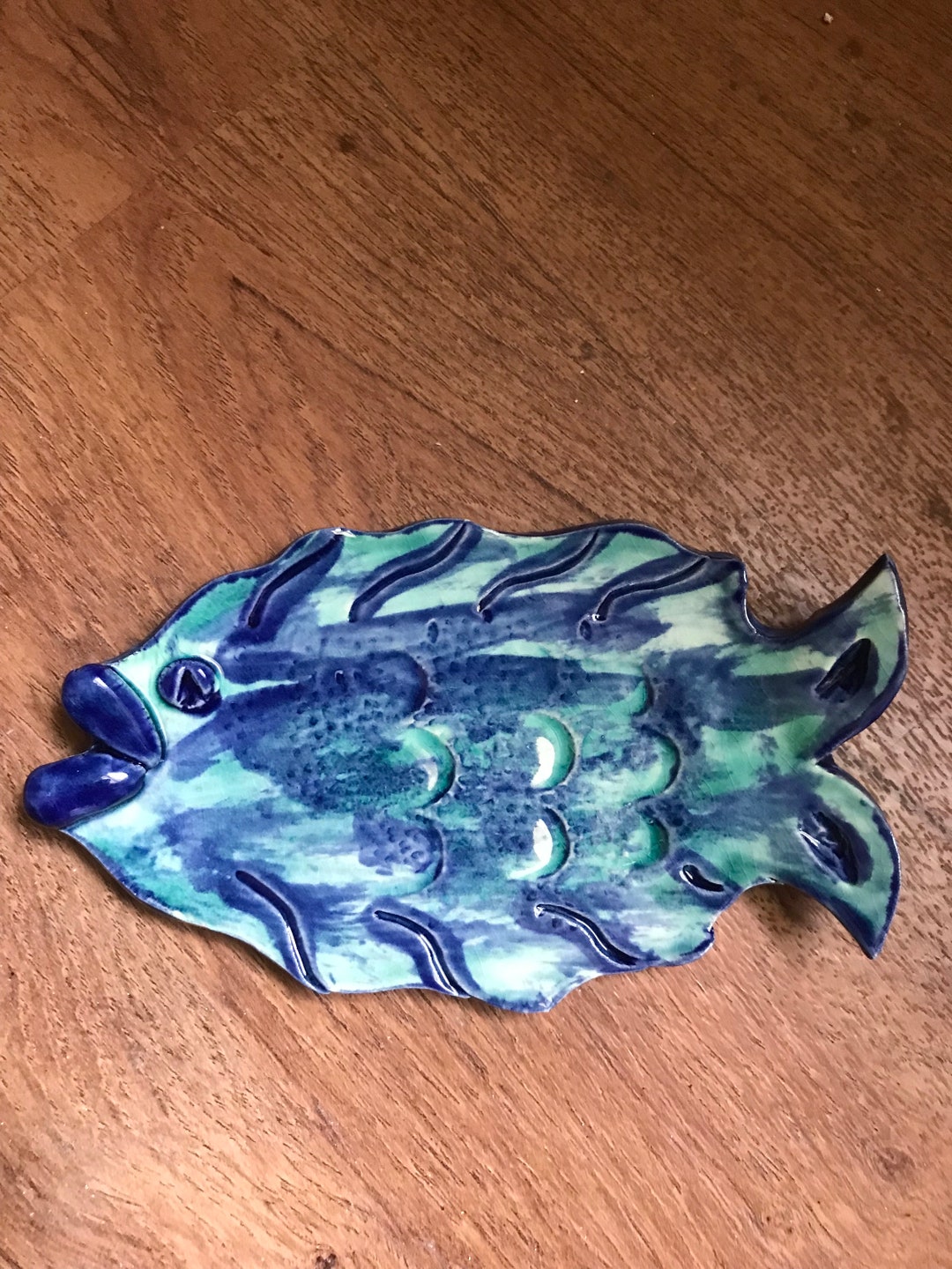 Ceramic Fish Spoon Rest- Soap Dish-ring Holder-tea Light Holder ...