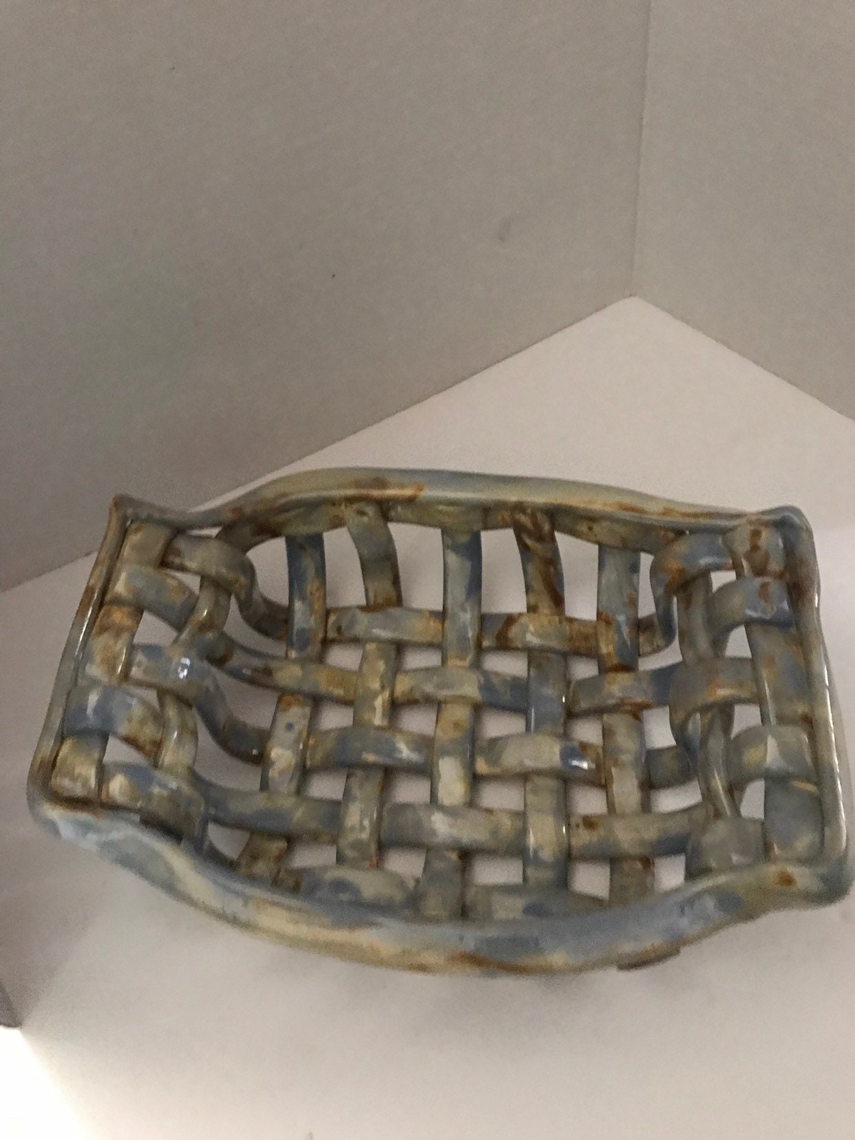 Woven Clay Basket With Handles-bread Warmer-aerated Fruit - Etsy