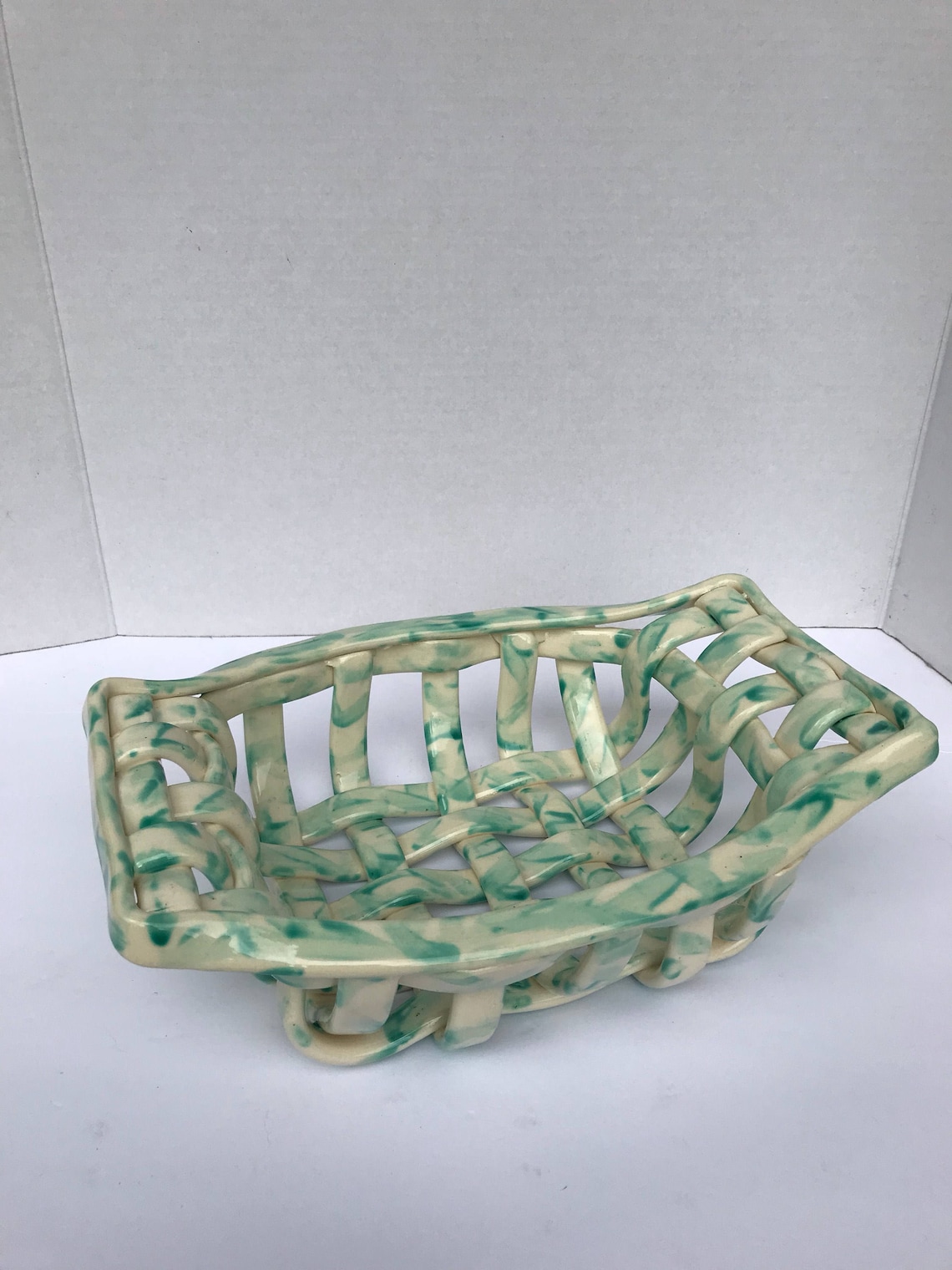 Woven Clay Basket With Handles-bread Warmer-aerated Fruit - Etsy