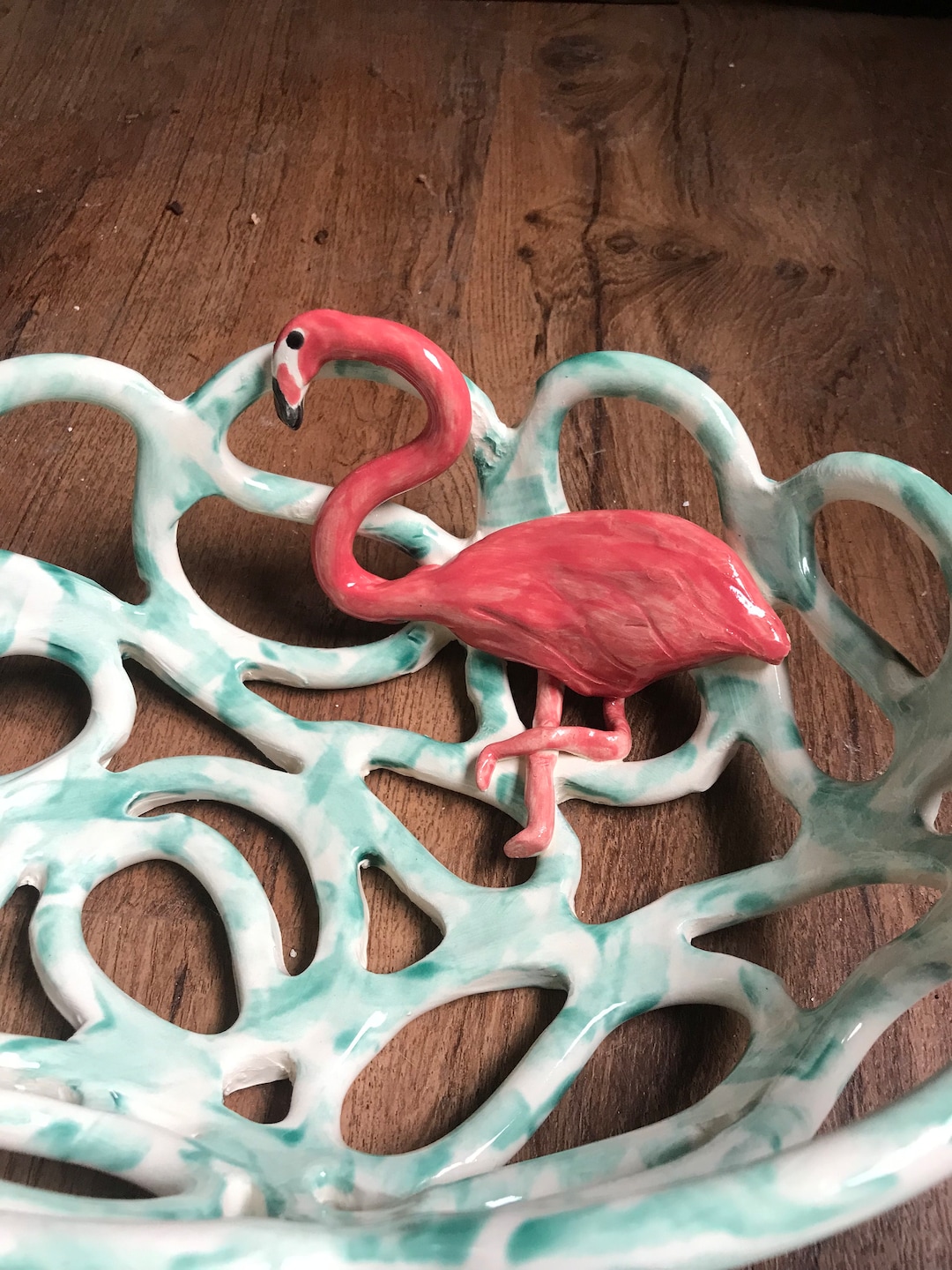 Pink Flamingo- Kitchen Decor-fruit Bowl- Bread Basket- Whimsical Home ...