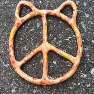 Peace Cat - Etsy