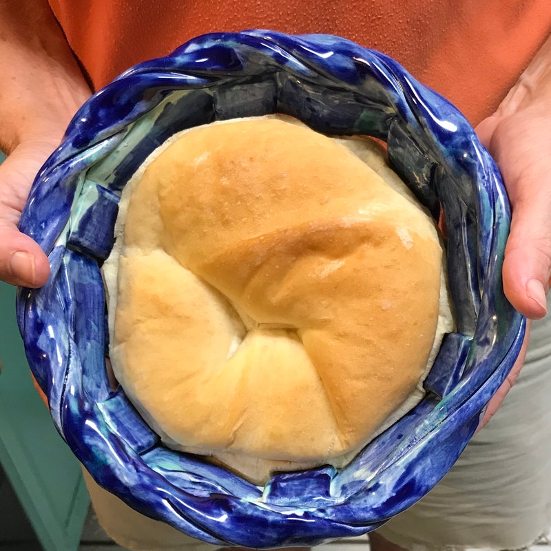 Handmade Ceramic Bread Bowl - Etsy