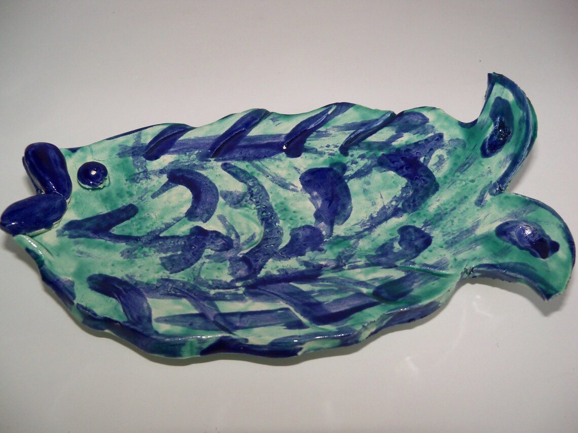Ceramic Fish Spoon Rest Soap Dish-ring Holder-tea Light - Etsy