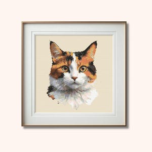 Calico Cat Cross Stitch Pattern: Easy PDF (digital Download) - Etsy