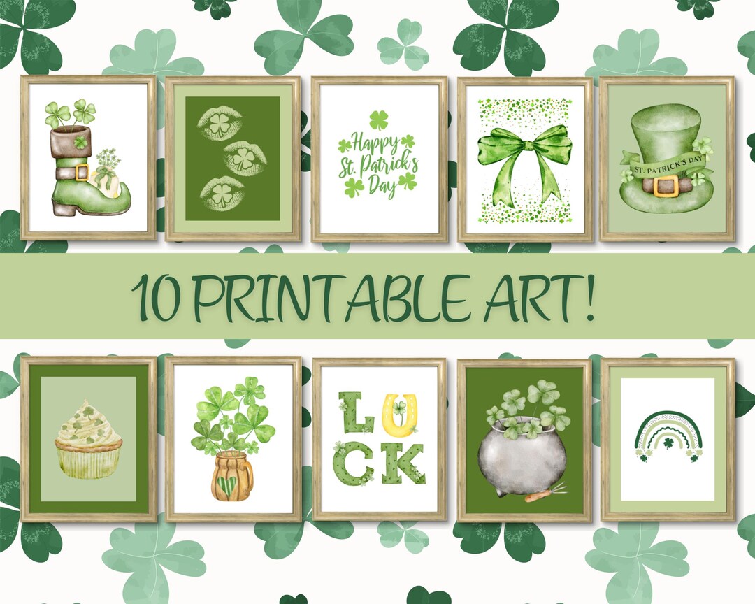 St. Patrick Day Wall Art, Irish Wall Decor, Saint Patrick's Day Artwork ...