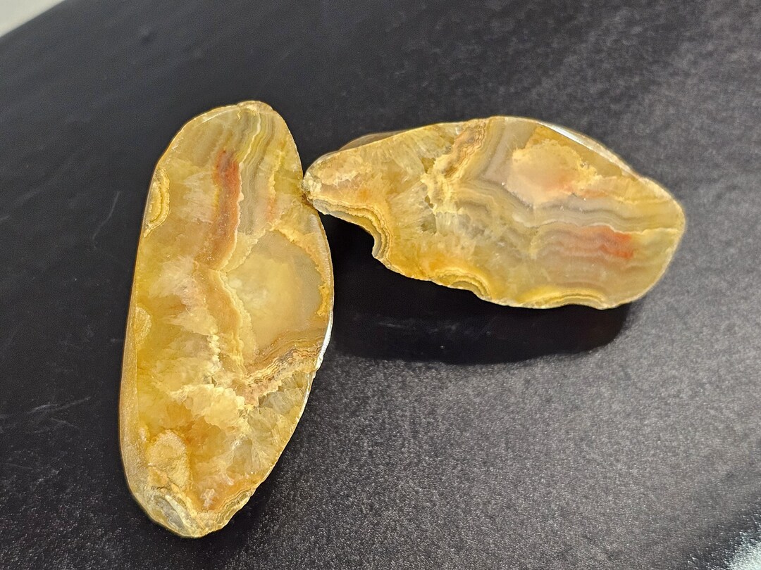 Crowley's Ridge Agate Display Piece- Cut in Half & Polished - Etsy
