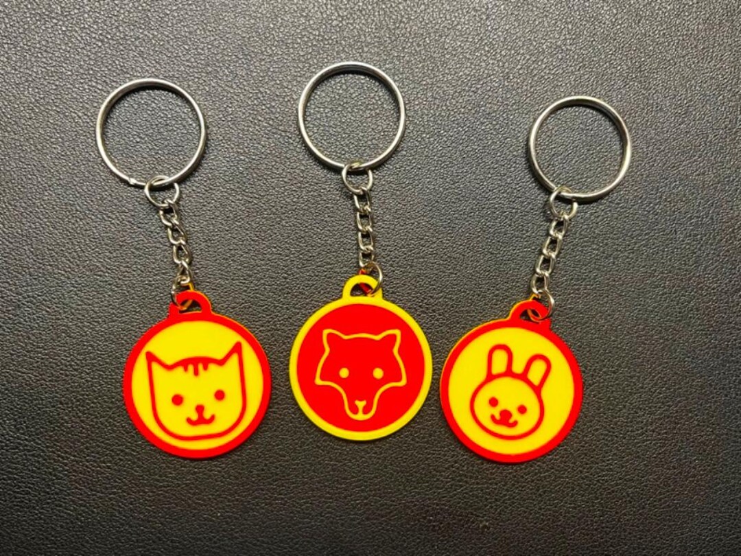 30 Cute Animals Keychains Stamps STL 3D Models for 3D Printing - Etsy