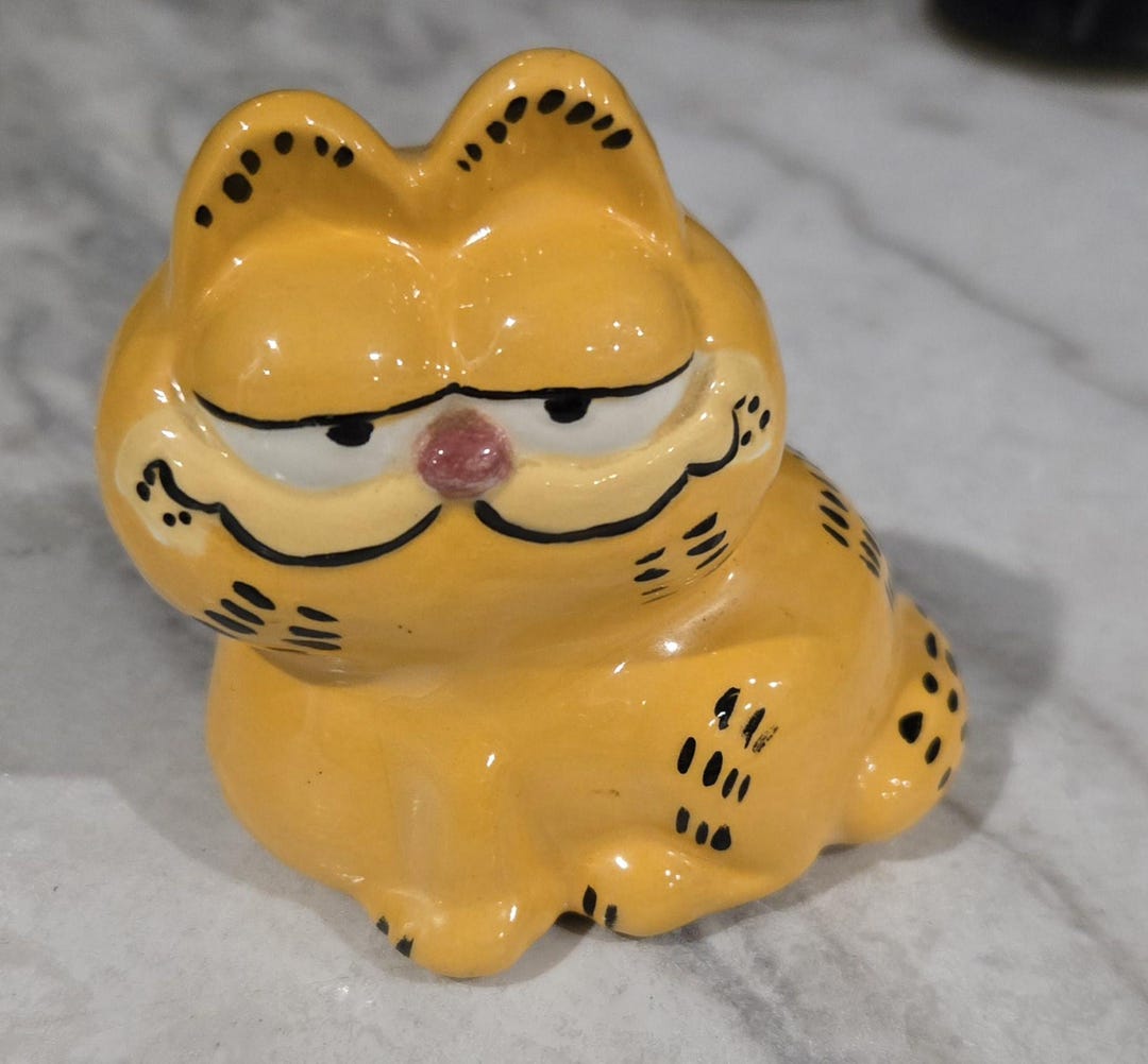 Garfield Ceramic Figurine - Etsy
