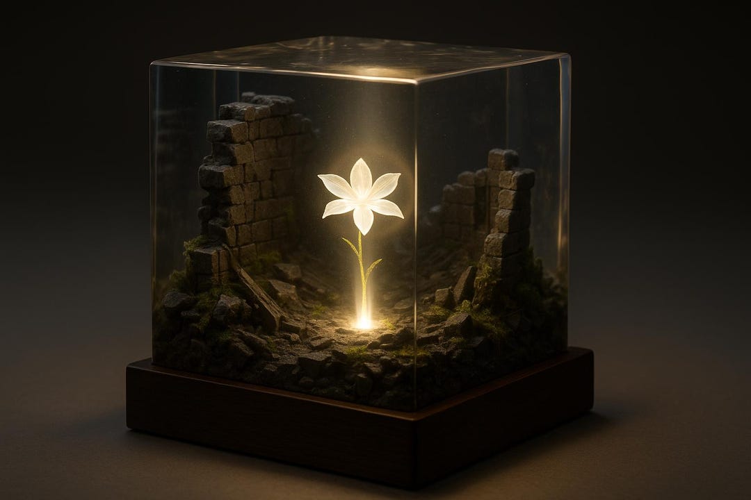 Lunar Tear Resin Lamp: Nier Diorama Art - Gaming Decor - Etsy
