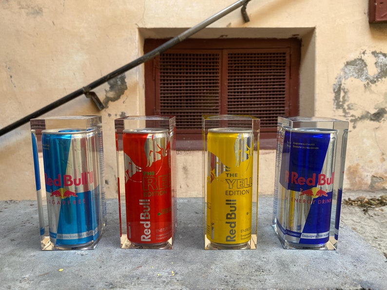 Red Bull Energy Drinks in Resin Unique Collectible Set, Includes ...
