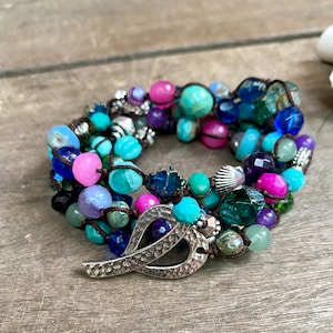 Samba Double Wrap Hand-knotted Bracelet With Earthy Semiprecious Stones ...