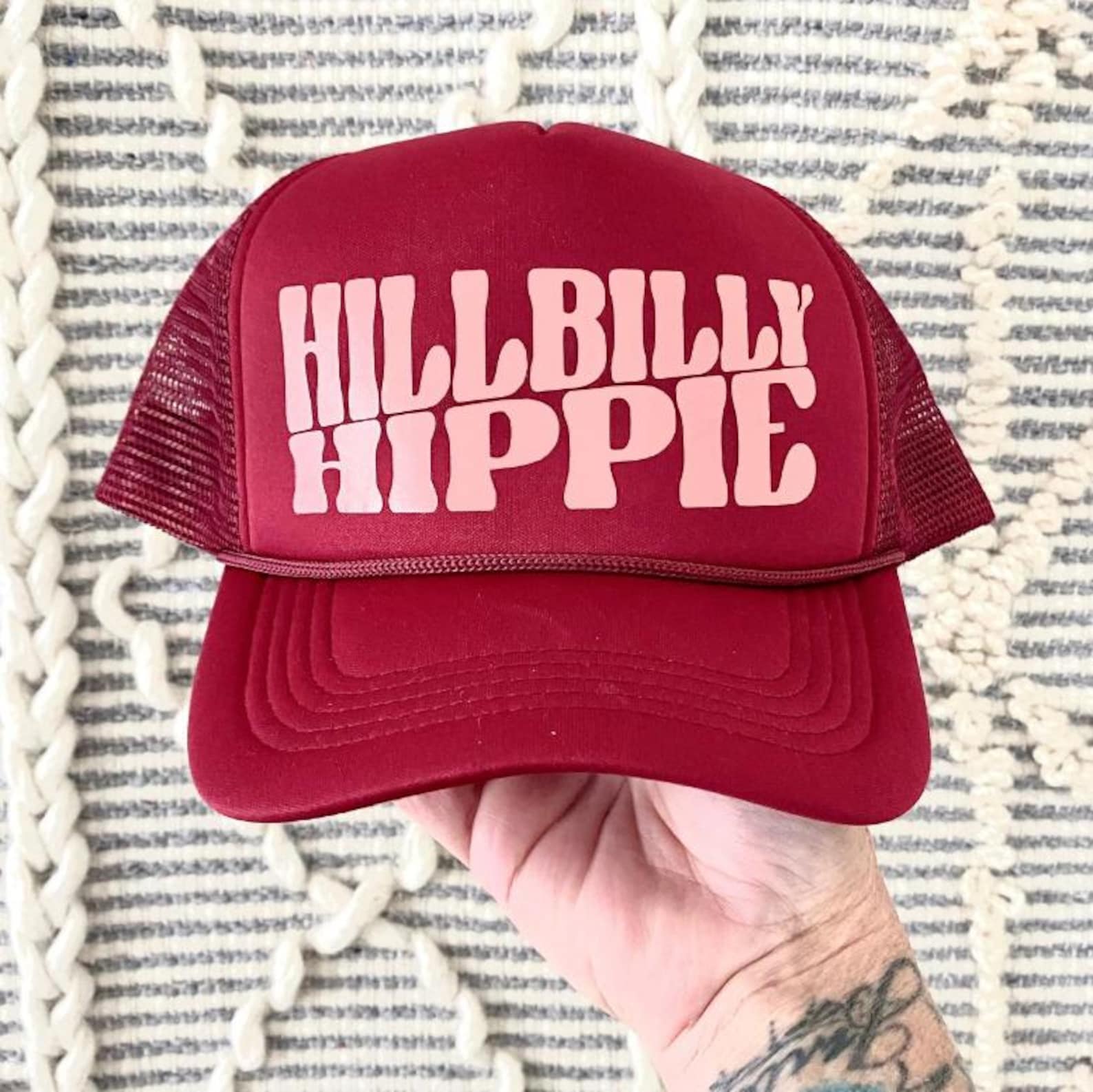 Hillbilly Hippie Trucker Hat - Etsy