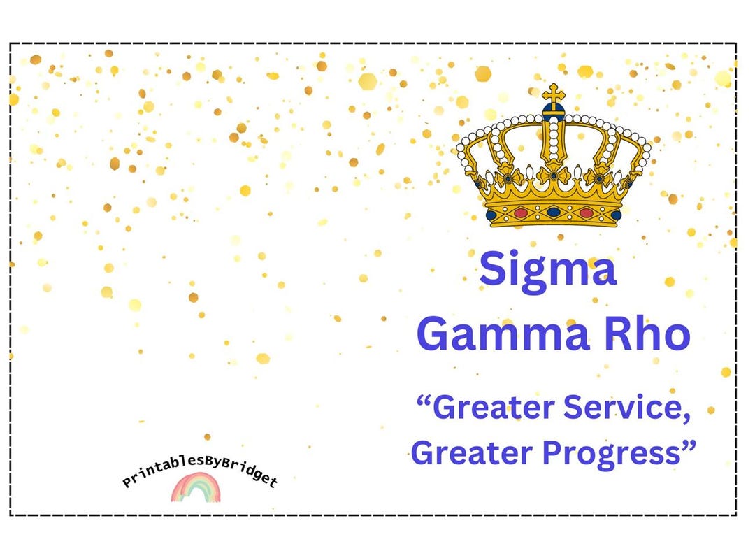 Sigma Gamma Rho Motto Card or Print to Frame to Be Shared With a ...
