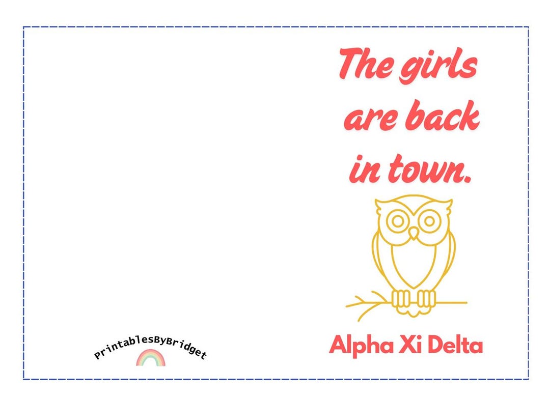 Chi Omega, Acknowledge a Fellow Sister or Pledge With a Card and Write ...