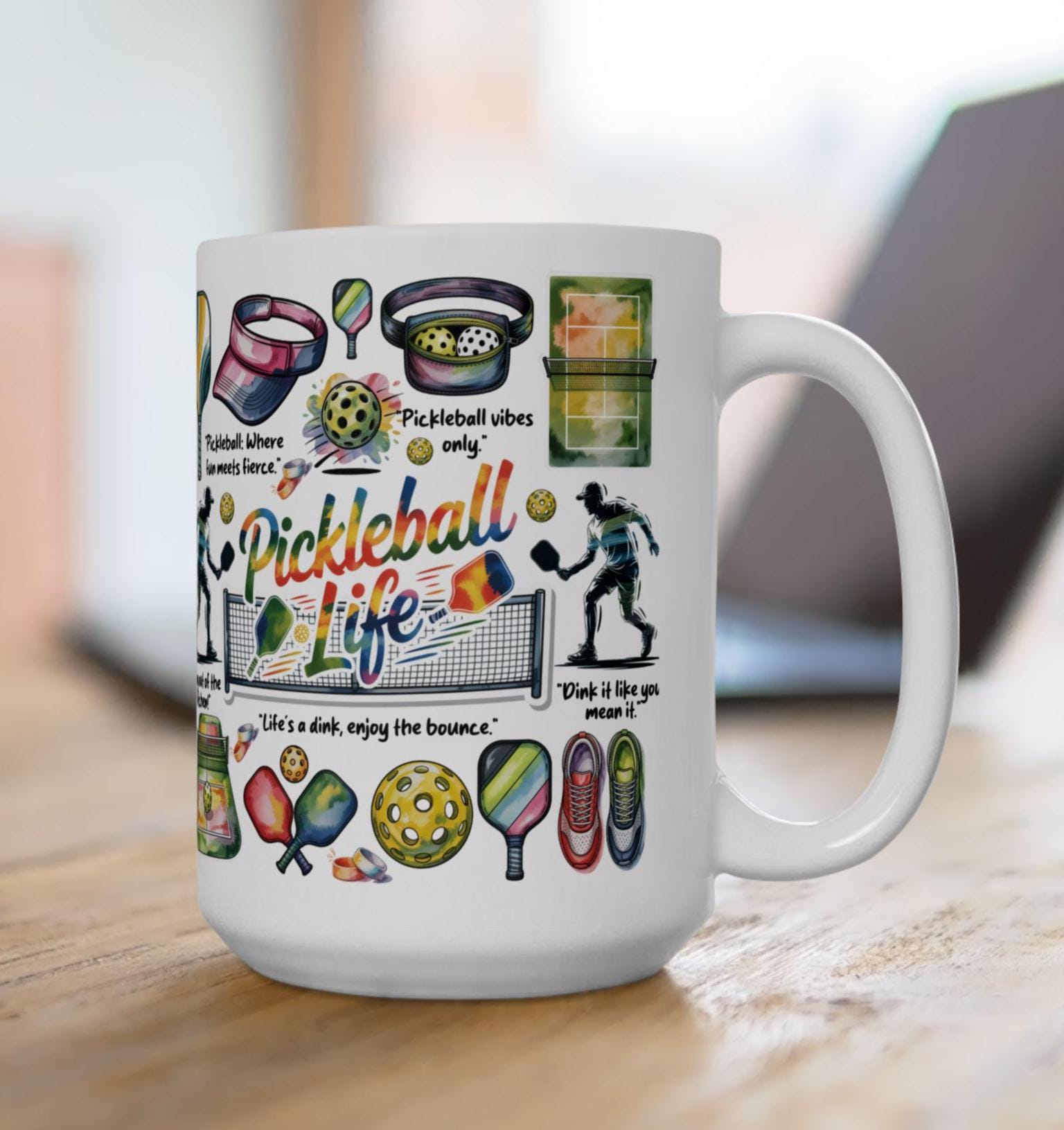 Pickleball Life Coffee Mug, Pickleball Life Coffee Cup, Pickleball ...