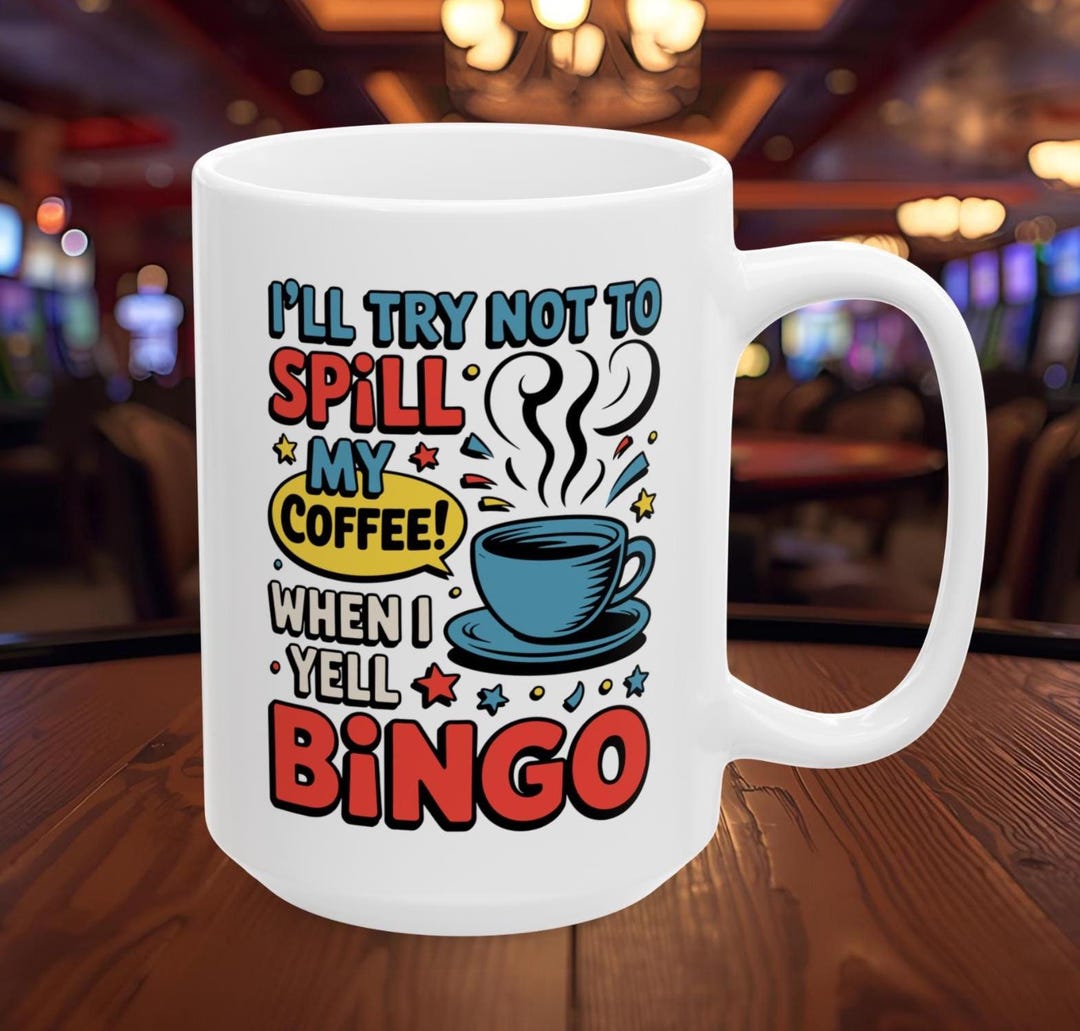 Bingo Coffee Mug, Bingo Coffee Cup, Bingo Player Mug, Bingo Player Gift ...