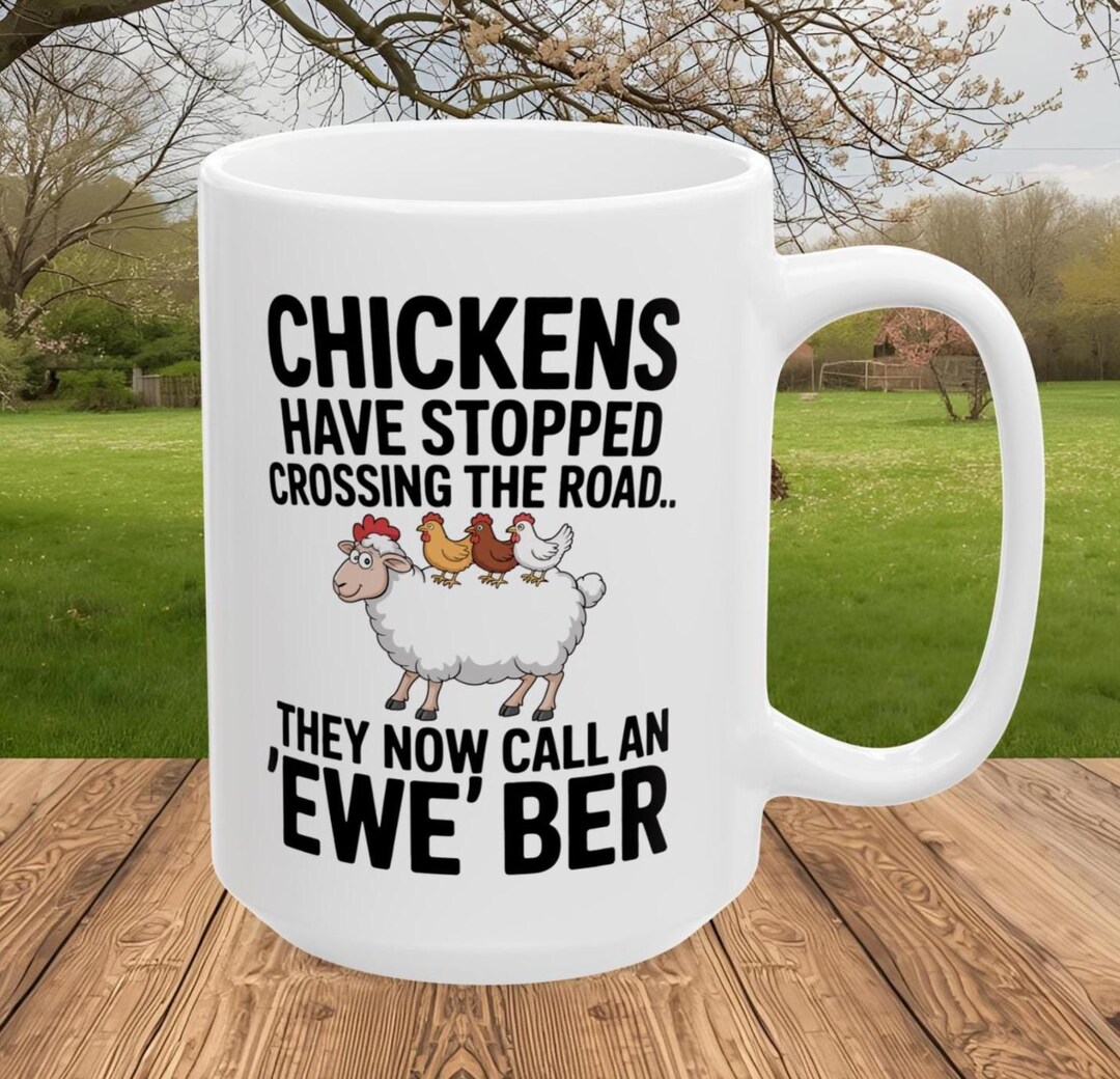 Funny Chicken Mug, Farm Animals Humor, Chicken Lover Gift, Sheep Lover ...