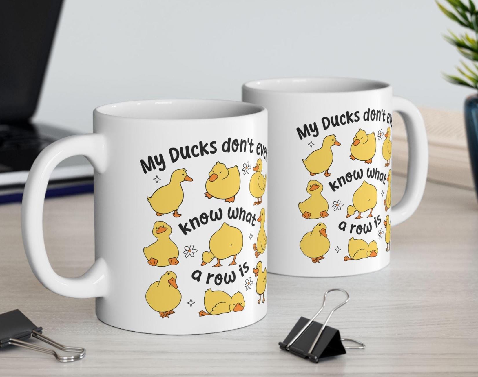 Funny Ducks in a Row Mug, Funny Ducks Coffee Mug, Duck Lover Gift ...
