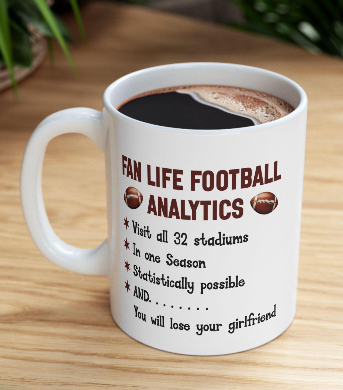 Football Fan Coffee Mug, Football Gift for Dad or Husband, Football ...