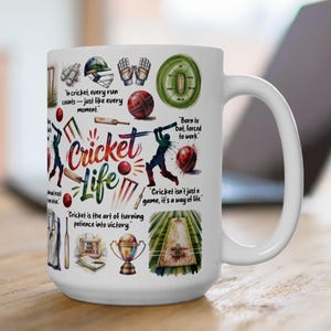 Cricket Life Coffee Mug, UK Cricket Fan Mug, Cricket Fan Gift, Cricket ...