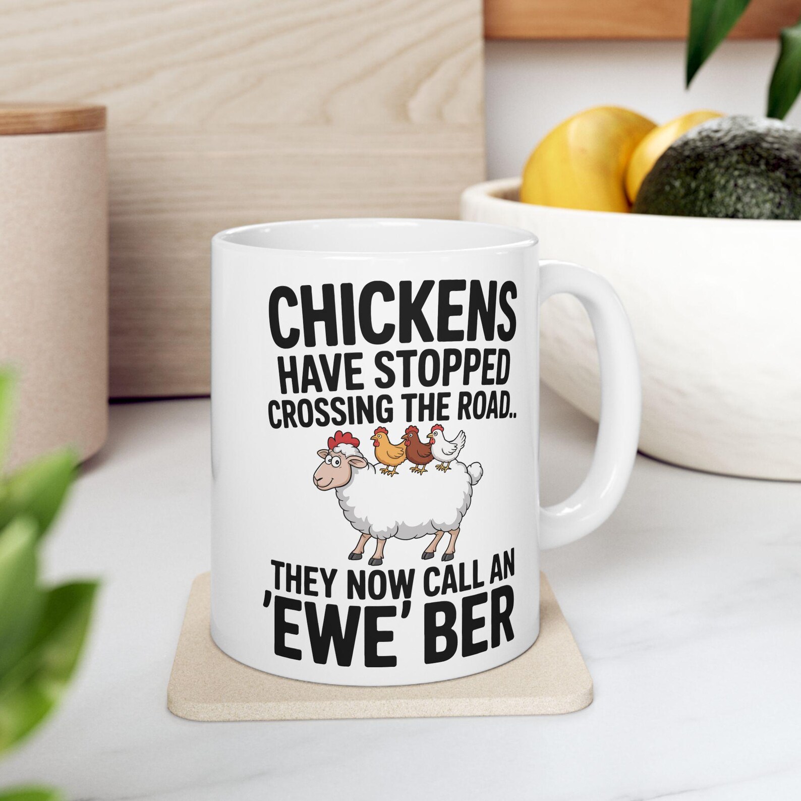 Funny Chicken Mug, Farm Animals Humor, Chicken Lover Gift, Sheep Lover ...