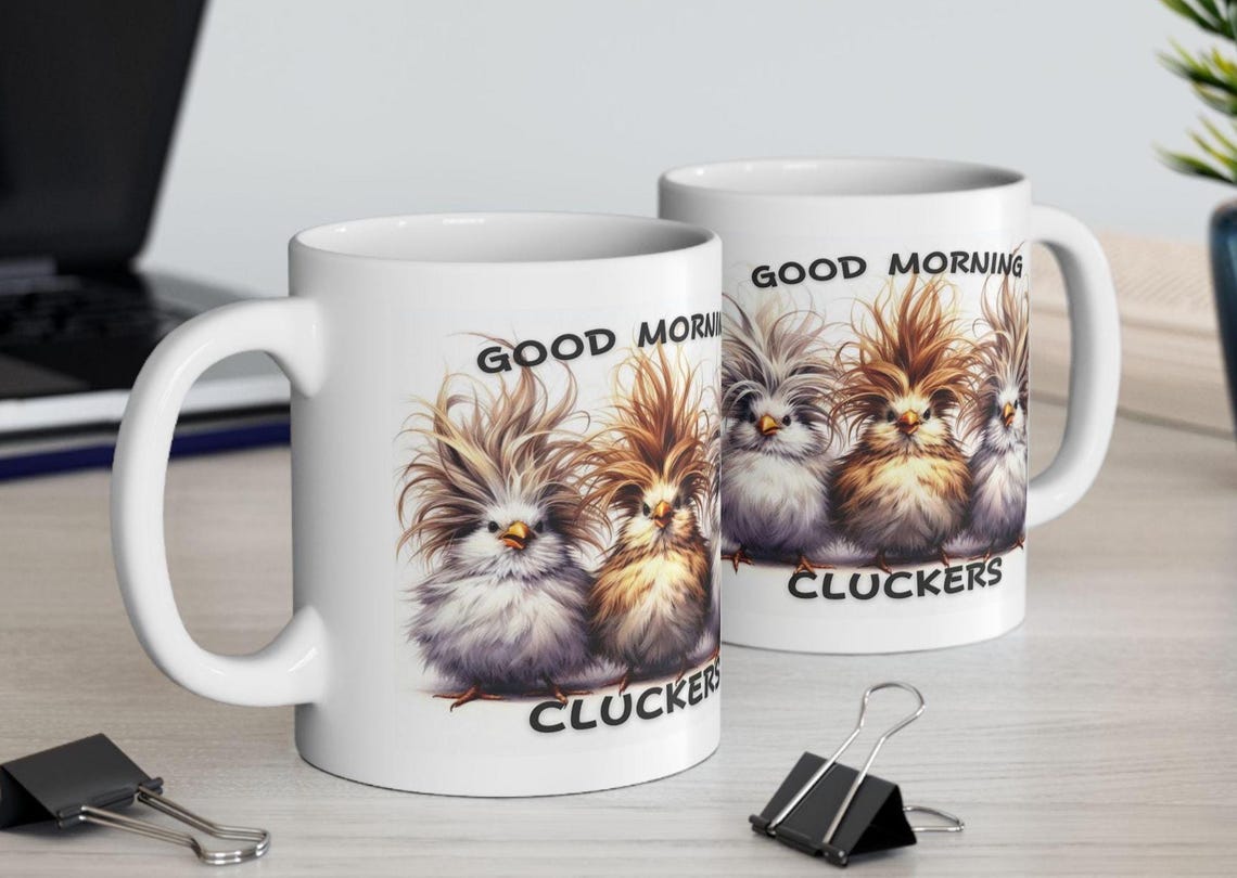 Good Morning Cluckers Coffee Mug, Chicken Coffee Mug, Chicken Lover ...