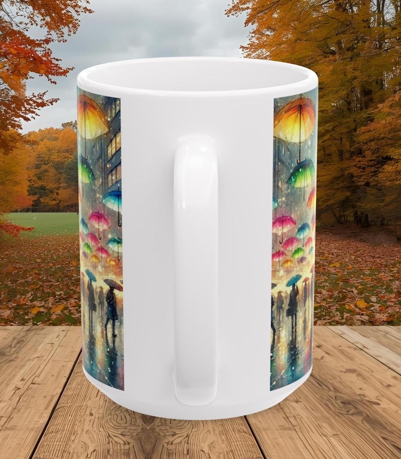 Umbrella Coffee Mug, Umbrellas Floating Coffee Mug, Umbrellas in Sky ...